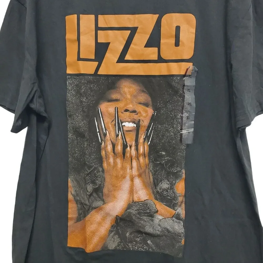 Lizzo | Shirts | Lizzo Shirt Adult Xl Black Graphic Print Spell Out ...